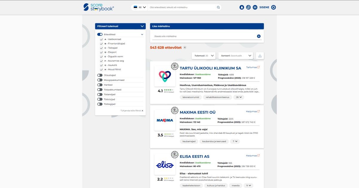 „balti+autoosad” Eestis | Firmade andmebaas | ssb.ee